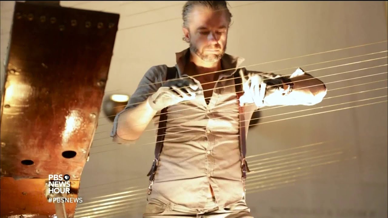 Artist’s ‘earth harp’ a site to behold — and hear - YouTube