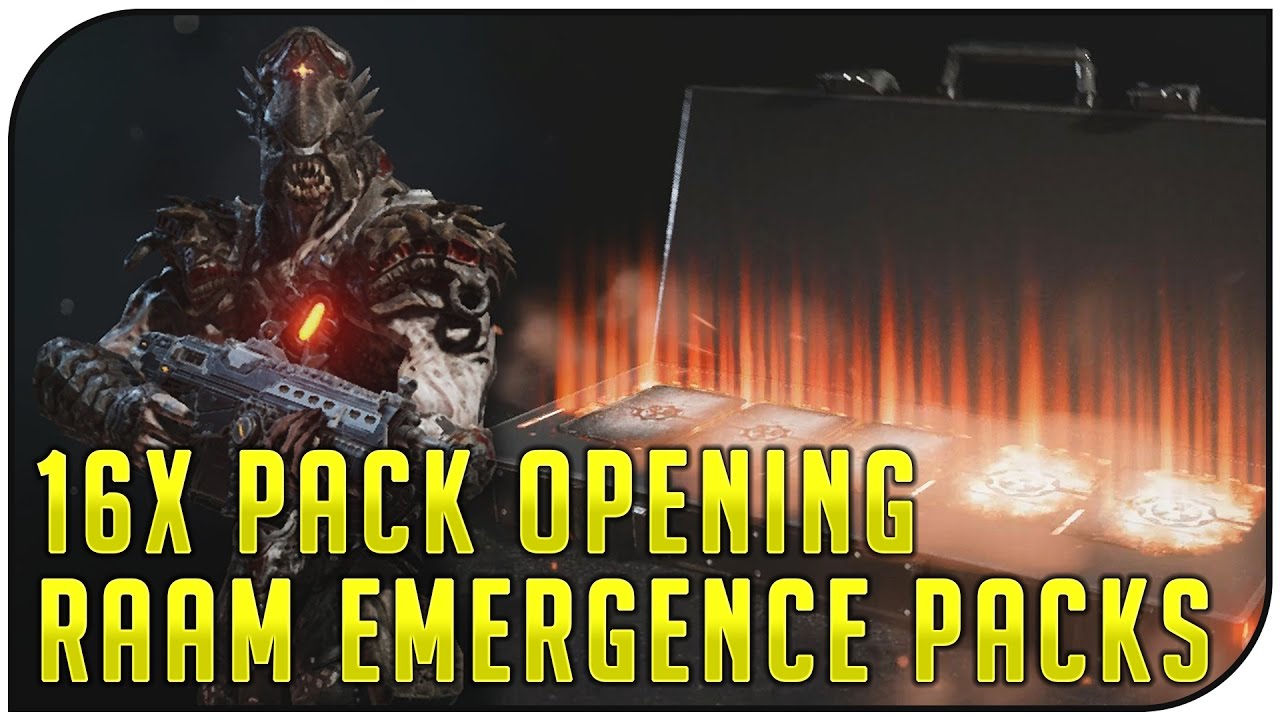 SO MANY DUPES! Gears of War 4 Gear Packs Opening - 16 RAAM EMERGENCE ...