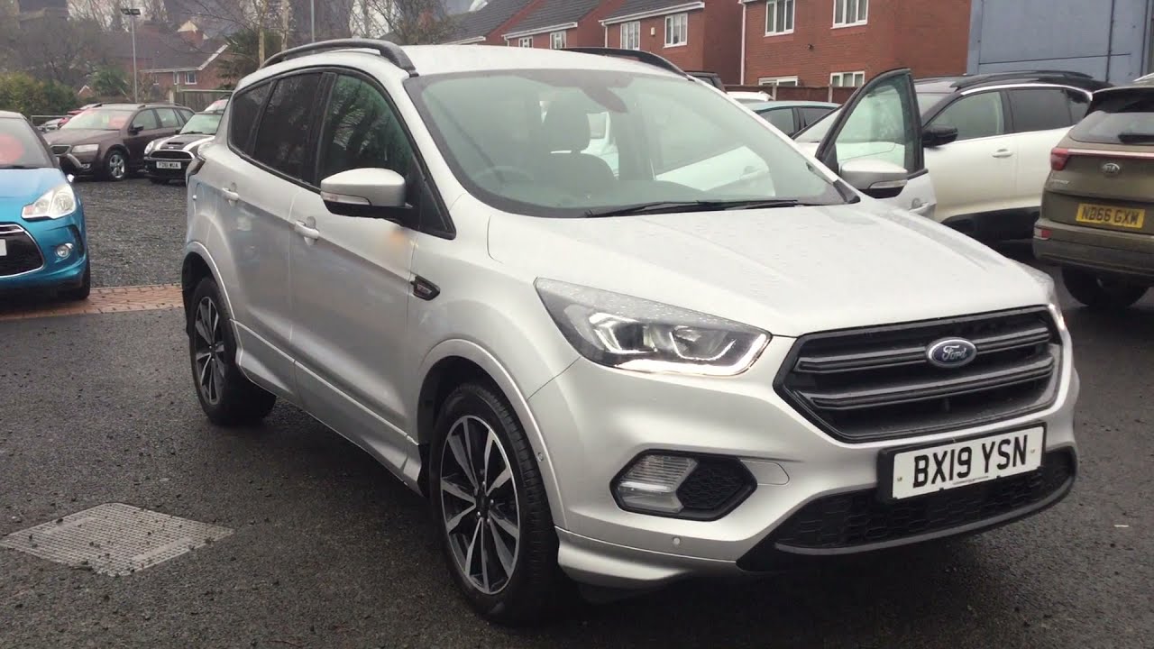 Ford Kuga 2.0TDCi ST-Line Walkaround Moondust Silver - YouTube