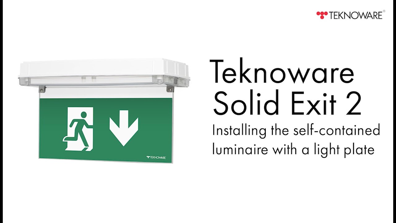 Teknoware Solid Exit 2 | Installing the self-contained luminaire - YouTube