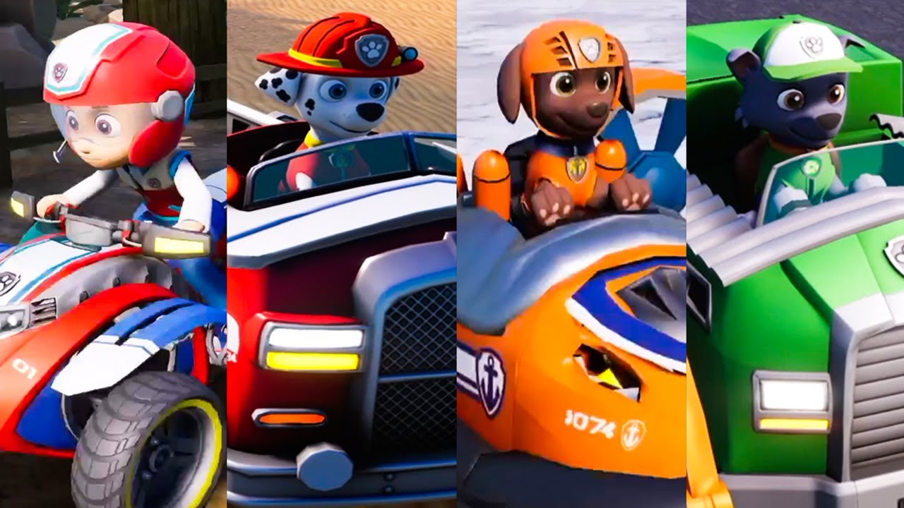 PAW PATROL: GRAND PRIX 🏁🐶 - RACING WITH RYDER, MARSHALL, ZUMA, ROCKY ...