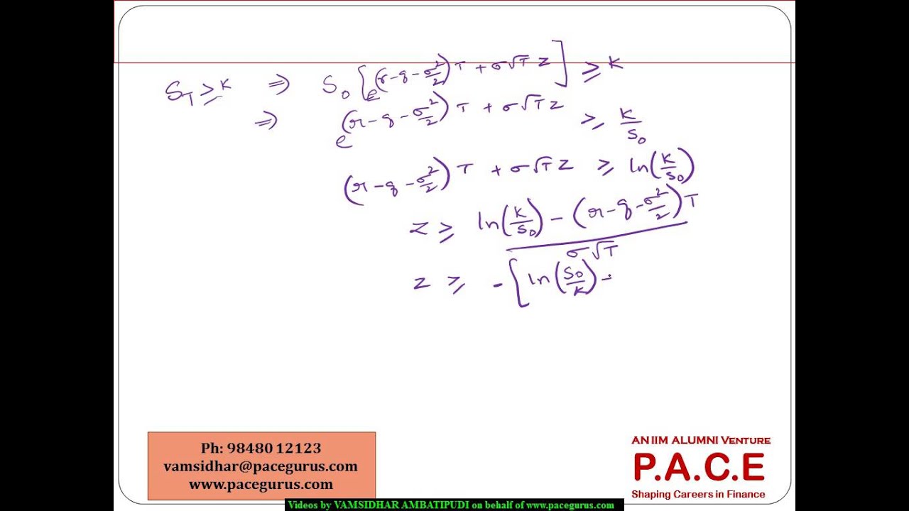 Black Scholes Formula Risk Neutral Derivation - YouTube