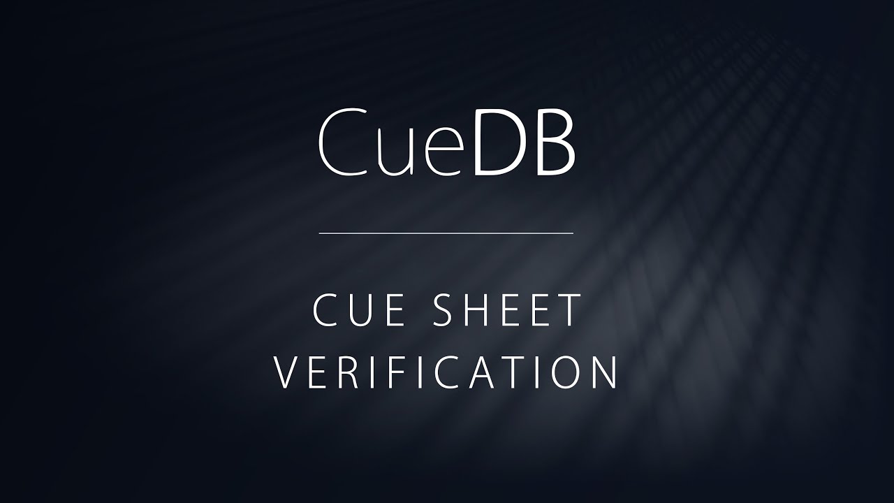 Cue Sheet Verification Between CueDB and Pro Tools - YouTube
