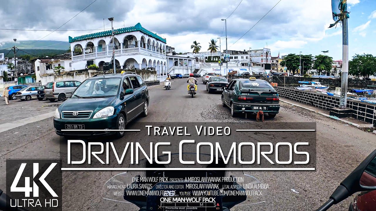【4K 60fps】🇰🇲 2 ½ HOUR RELAXATION FILM: 🏍️ «Driving in The Comoros ...