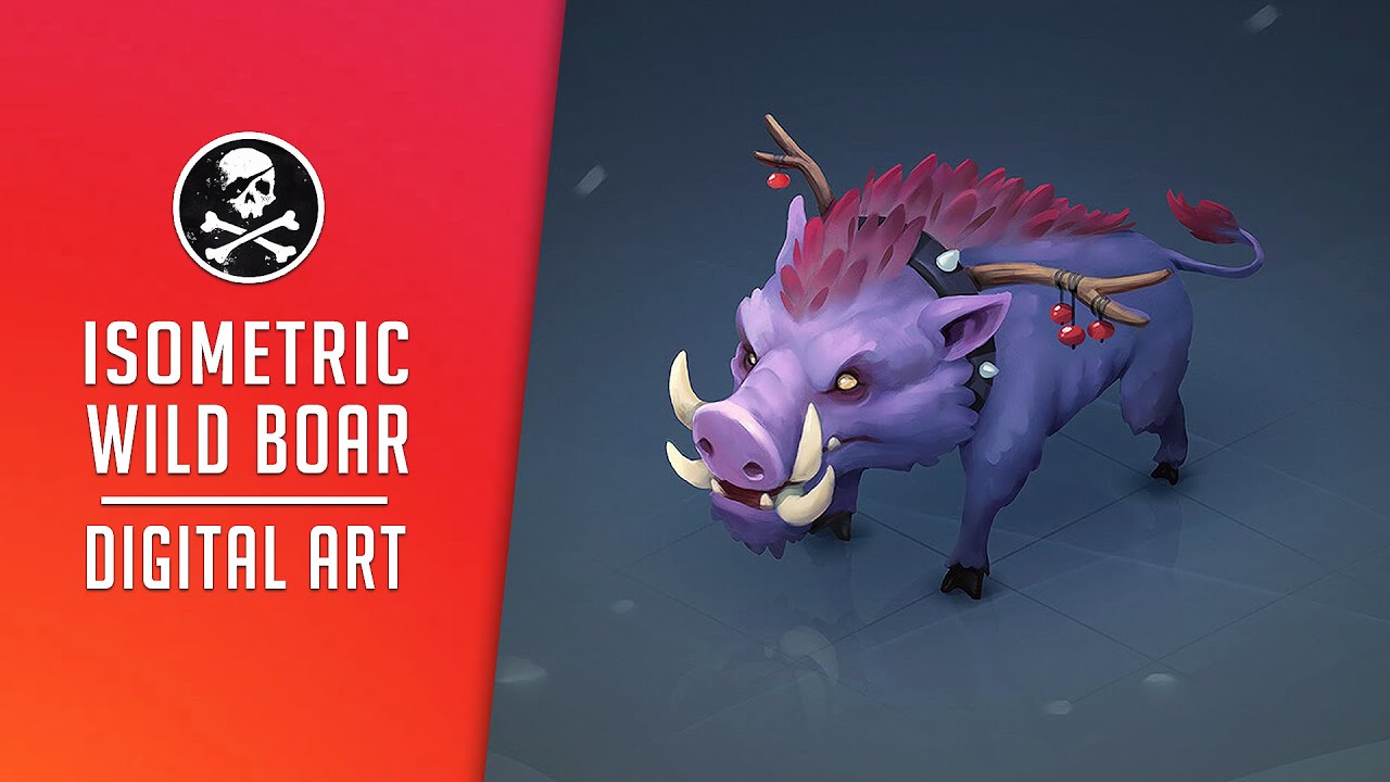 WILD BOAR in ISOMETRIC Creature Game Art SephirothArt - YouTube