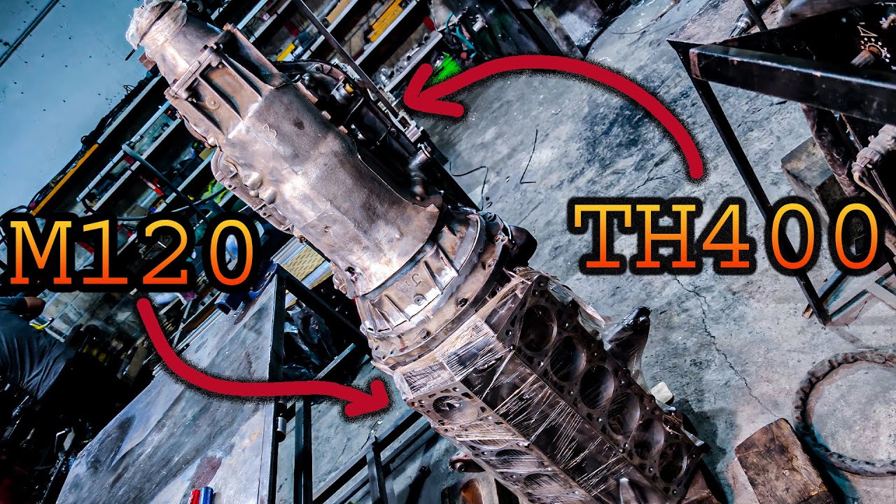 M120 v12 with th400 transmission نصب گیبرکس 400 روی موتور ام 120 - YouTube