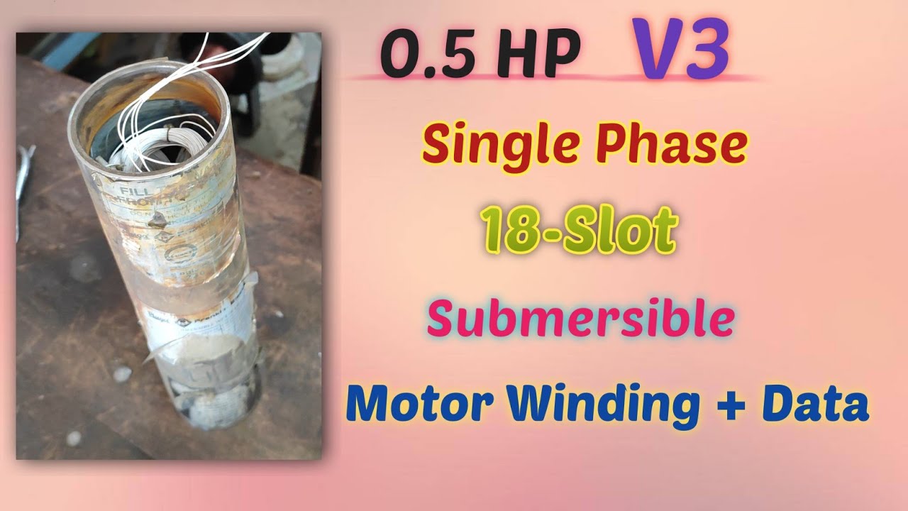 V3 motor rewinding || 18 Slot V3 motor || 0.5 HP Motor Winding ...