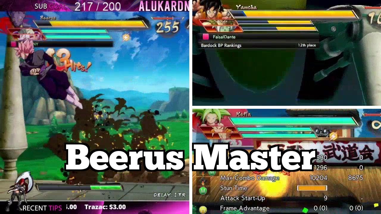 Daily Dragon Ball Fighterz Plays: Beerus Master - YouTube