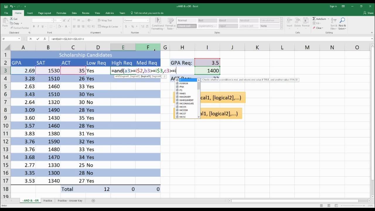 =AND & =OR - YouTube
