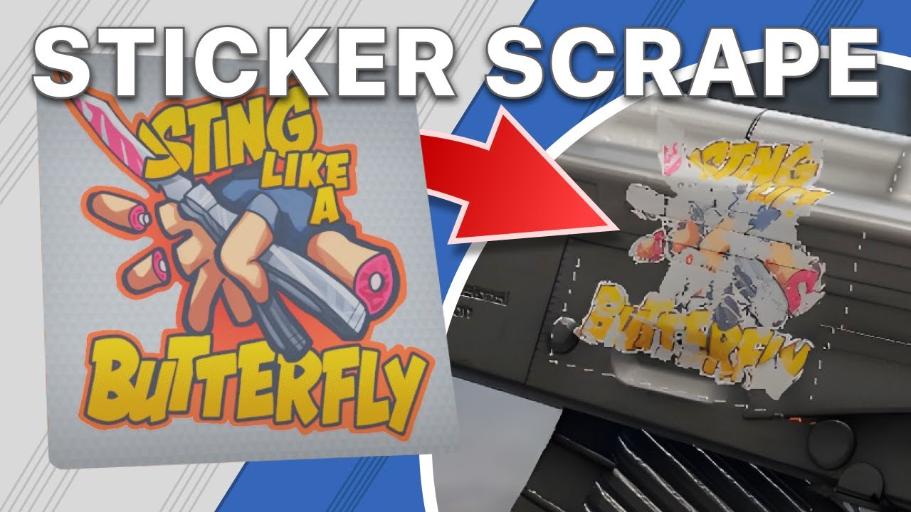Sting like a butterfly | Sticker Scrape Example - YouTube