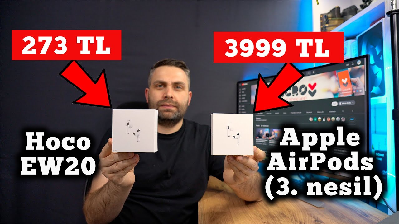 3999 TL'LİK APPLE AIRPODS 3'E 273 TL'LİK ALTERNATIF HOCO EW20 KULAKİÇİ ...