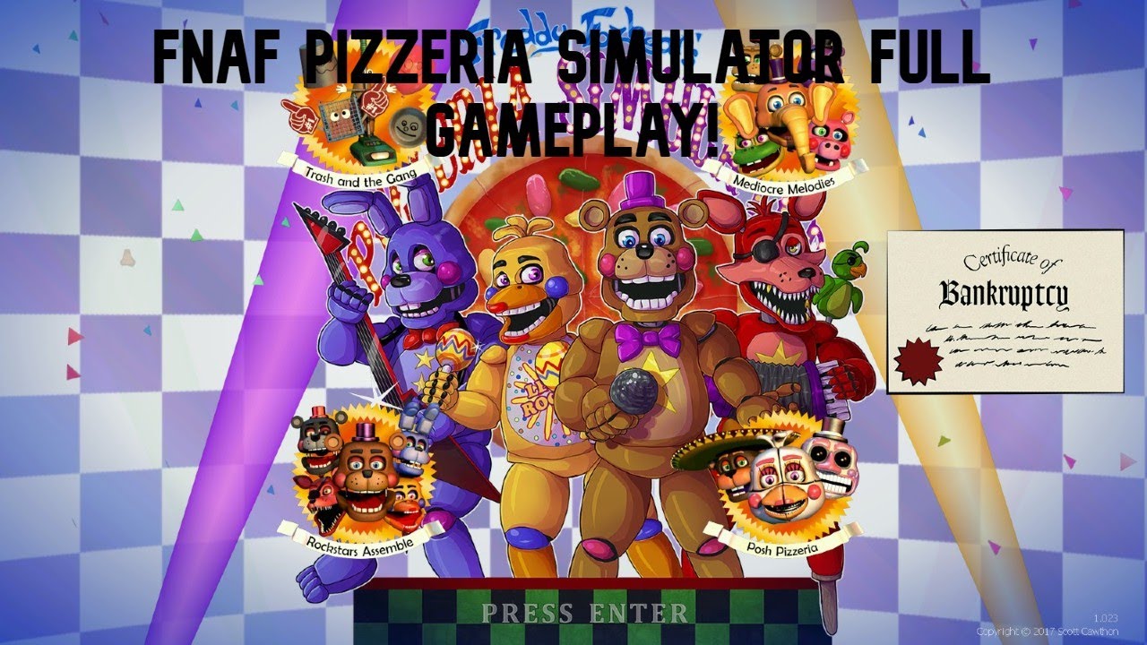Freddy Fazbear's Pizzeria Simulator Full Gameplay! - YouTube