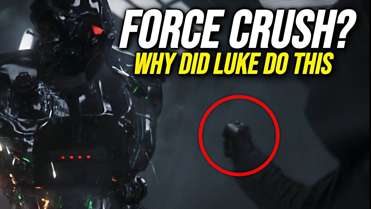 Why Luke Skywalker used FORCE CRUSH to save Grogu | Dark Side Abilities ...