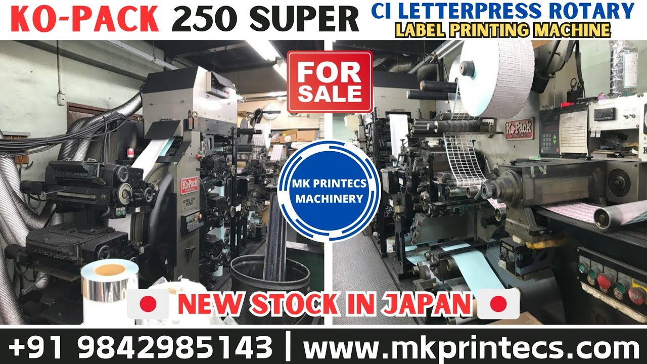 NEW STOCK IN JAPAN 🇯🇵 KOPACK 250 SUPER - CI ROTARY LABEL PRINTING ...