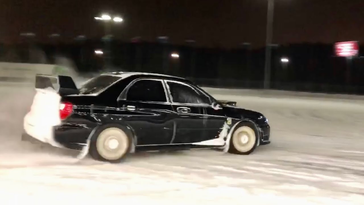Снежный дрифт - покатушки на SUBARU SOUND WRX STI B22 - YouTube