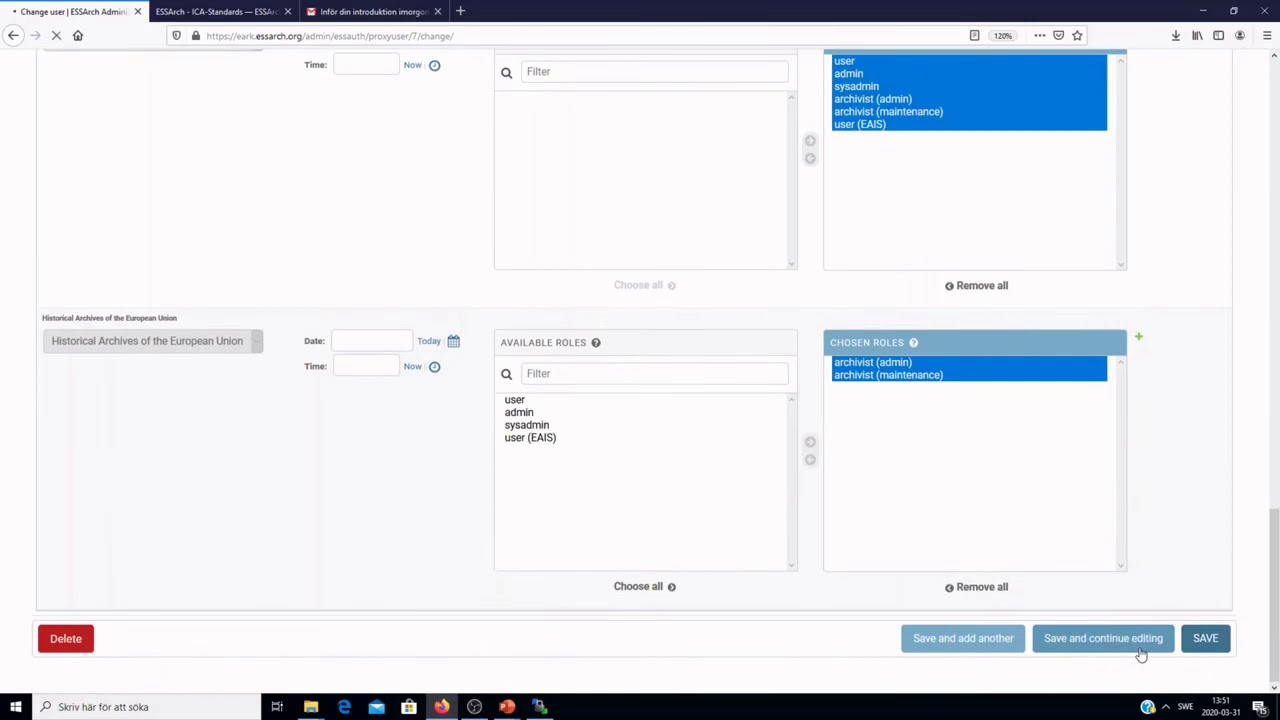 3 Webinar 2 26 03 2020 Andreas Segerberg ESSArch demo - YouTube