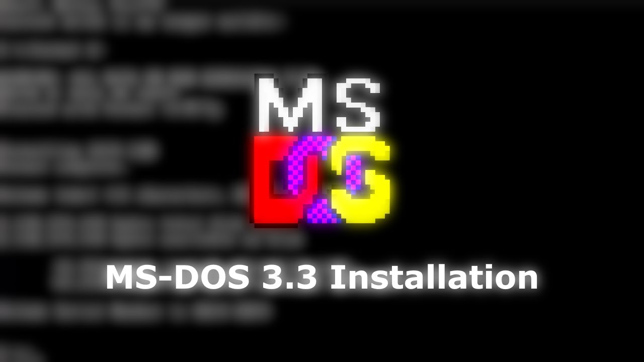 MS-DOS 3.x Installation Tutorial - YouTube