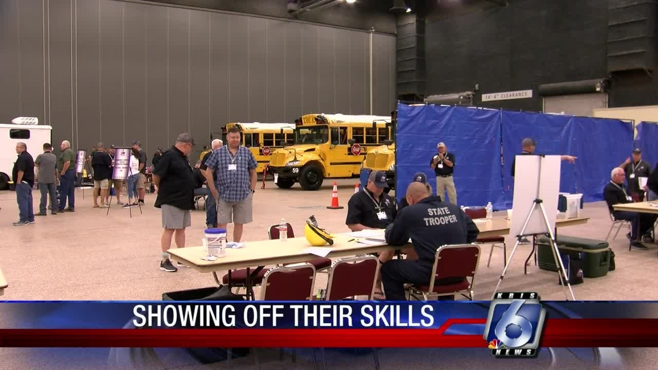 DPS inspection competition takes place at American Bank Center - YouTube