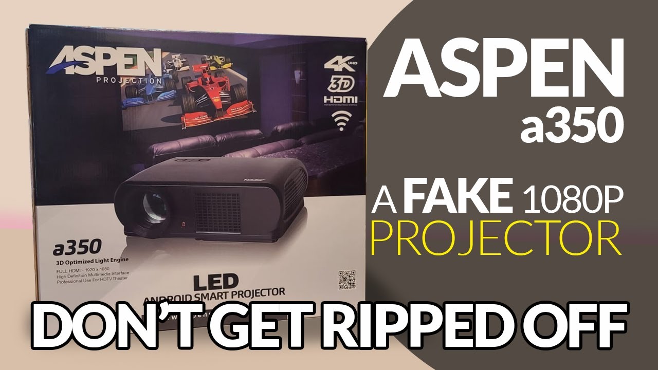DO NOT BUY - ASPEN A350 FAKE HD Projector Unboxing And Review - YouTube