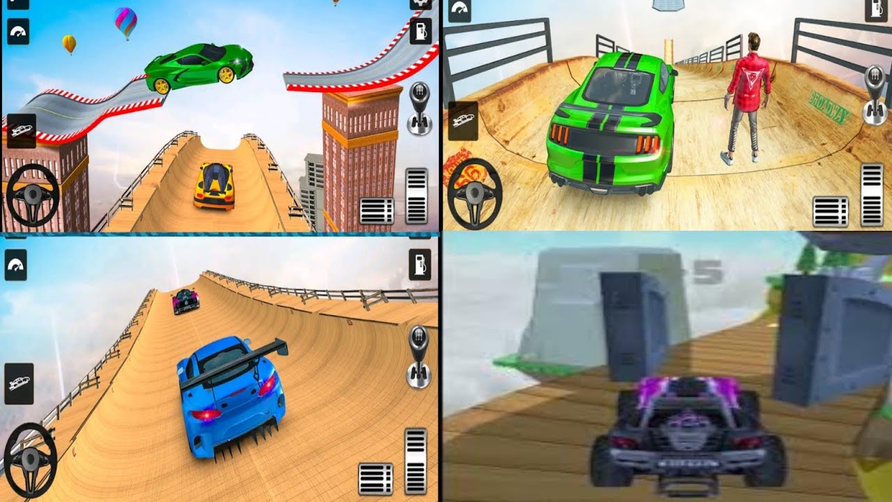 Going To The Moon In Realistic/Mountain Climb stunt car game - YouTube