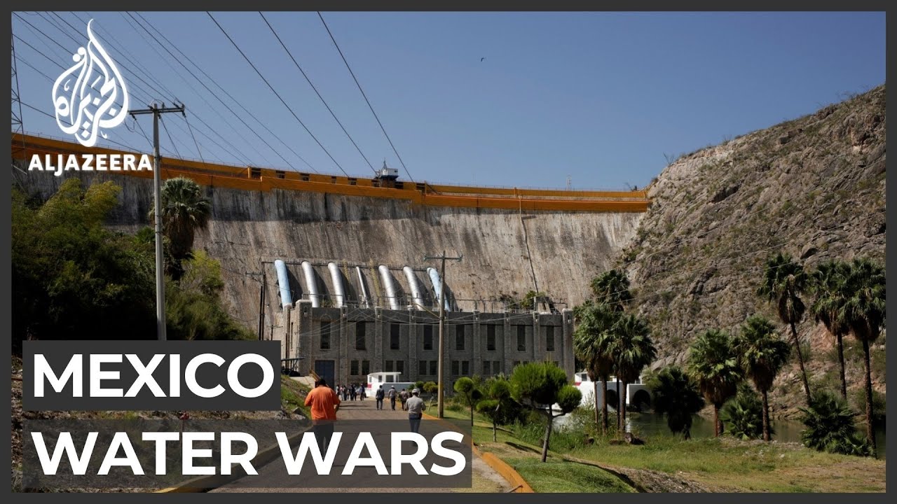 Mexican farmers seize control of dam near US border - YouTube