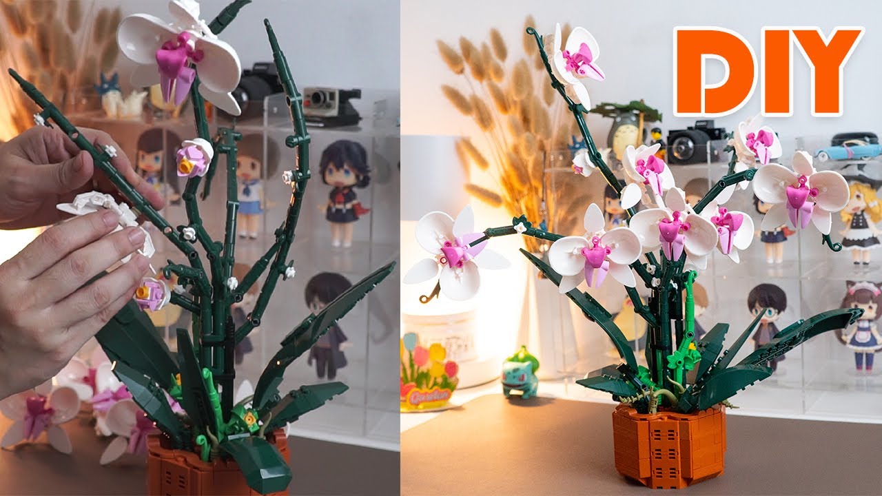 Orchid Botanical Blocks - Bilinott Flower Building Blocks Set - YouTube