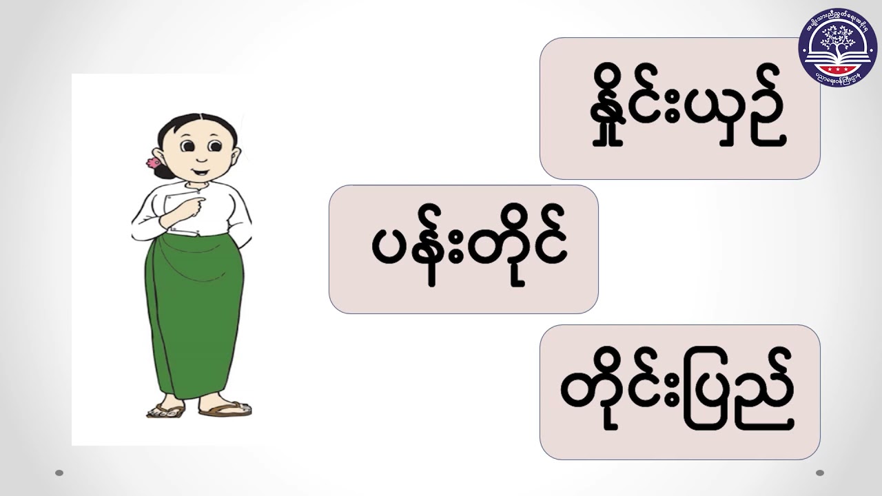 Grade 2 မြန်မာစာ၊ အခန်း ၂ အသတ်လက္ခဏာသိမှတ်စရာ ဗျည်းနဲ့တွဲကြမှာ ၂