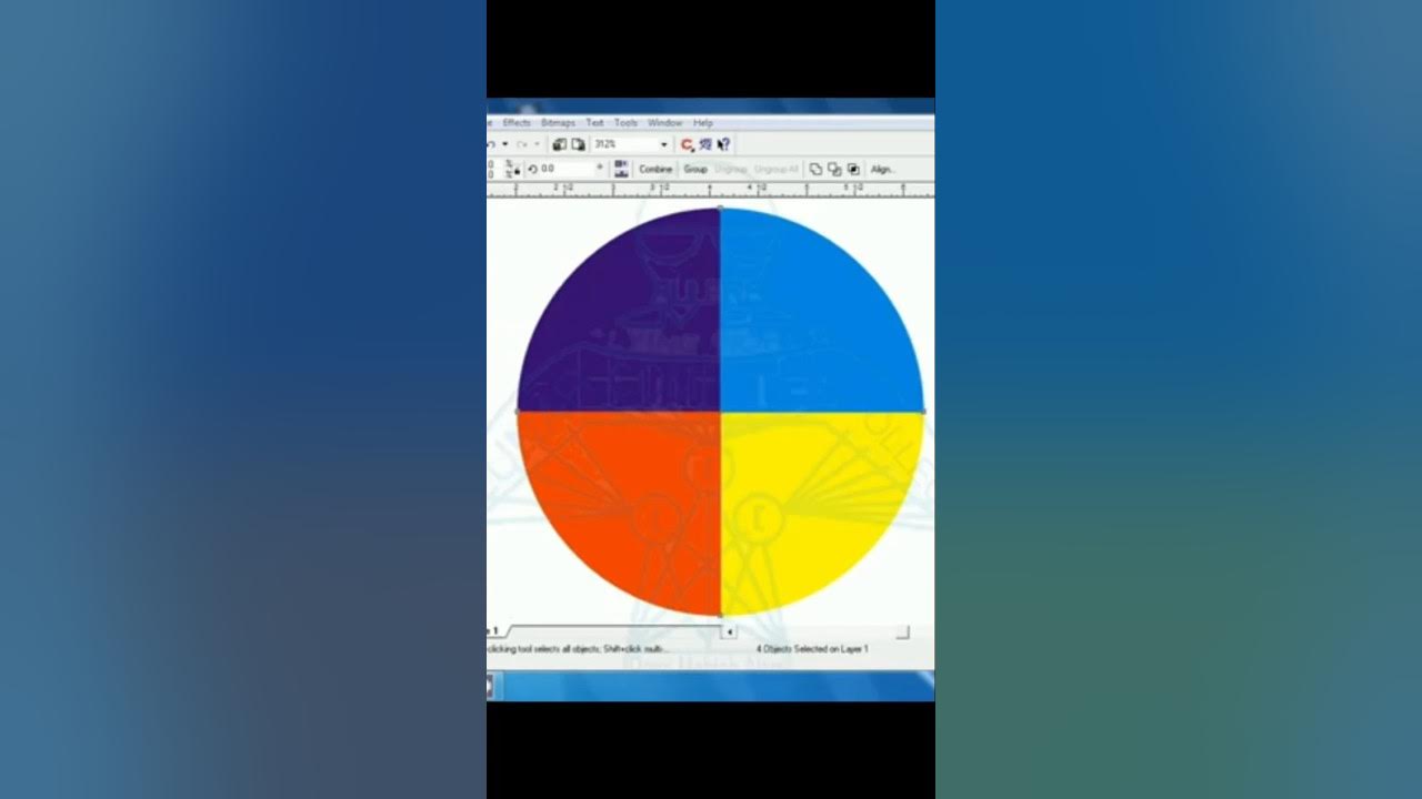 4 Color design Corel Draw Short Video | Lunar Computer College - YouTube