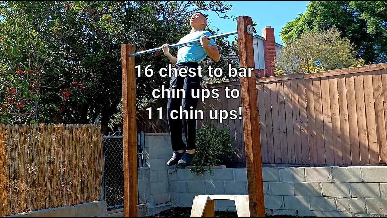 16 chest to bar chin ups to 11 chin ups! - YouTube