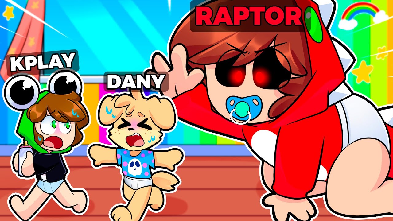 ¡BEBE MALVADO RAPTOR ME QUIERE COMER! 👶😱 ROBLOX con RAPTORGAMER ...