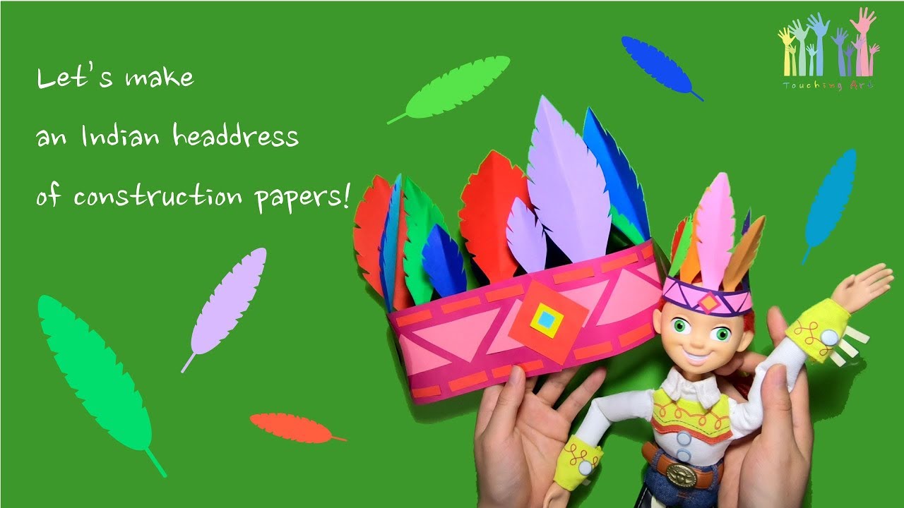 kids crafts 아동미술 : let's make an indian headdress of construction paper ...
