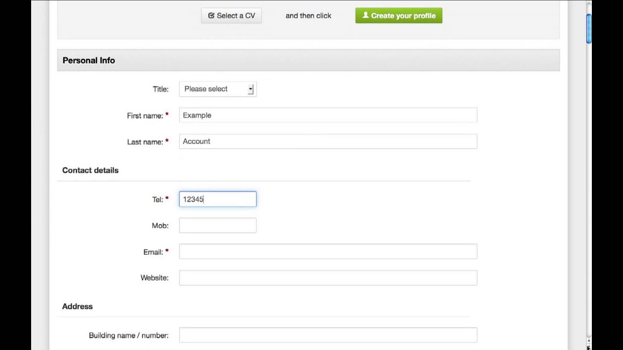 Creating a BBC Careers Hub profile - YouTube