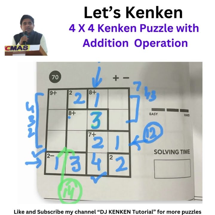 Solution of Puzzle no. 70 in 2 minutes Mix & Match Kenken Vol 1 How to ...