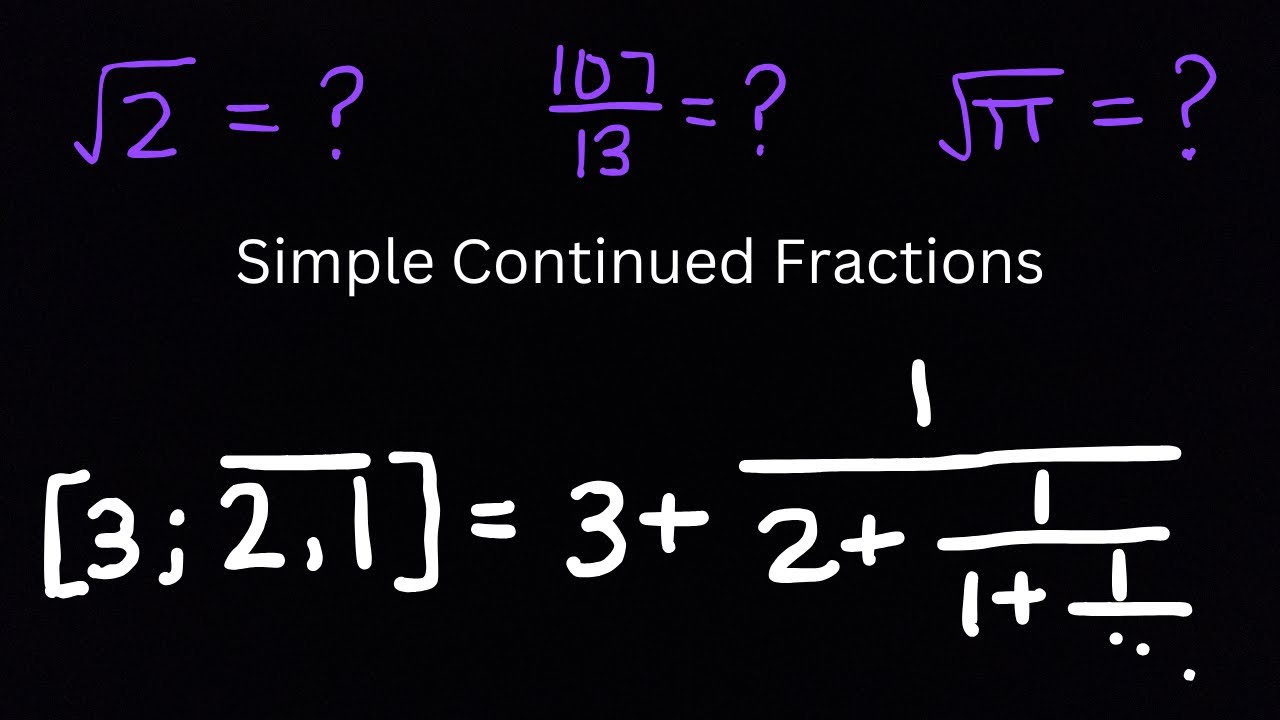 Continued Fraction Representations for Rational and Irrational Numbers - YouTube