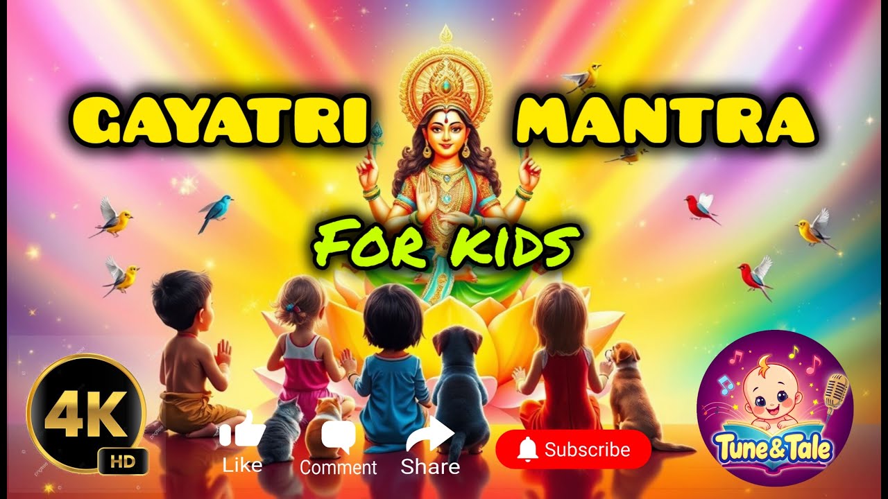 Gayatri Mantra for Kids | Cute Baby Girl Voice | Easy Chanting Version ...