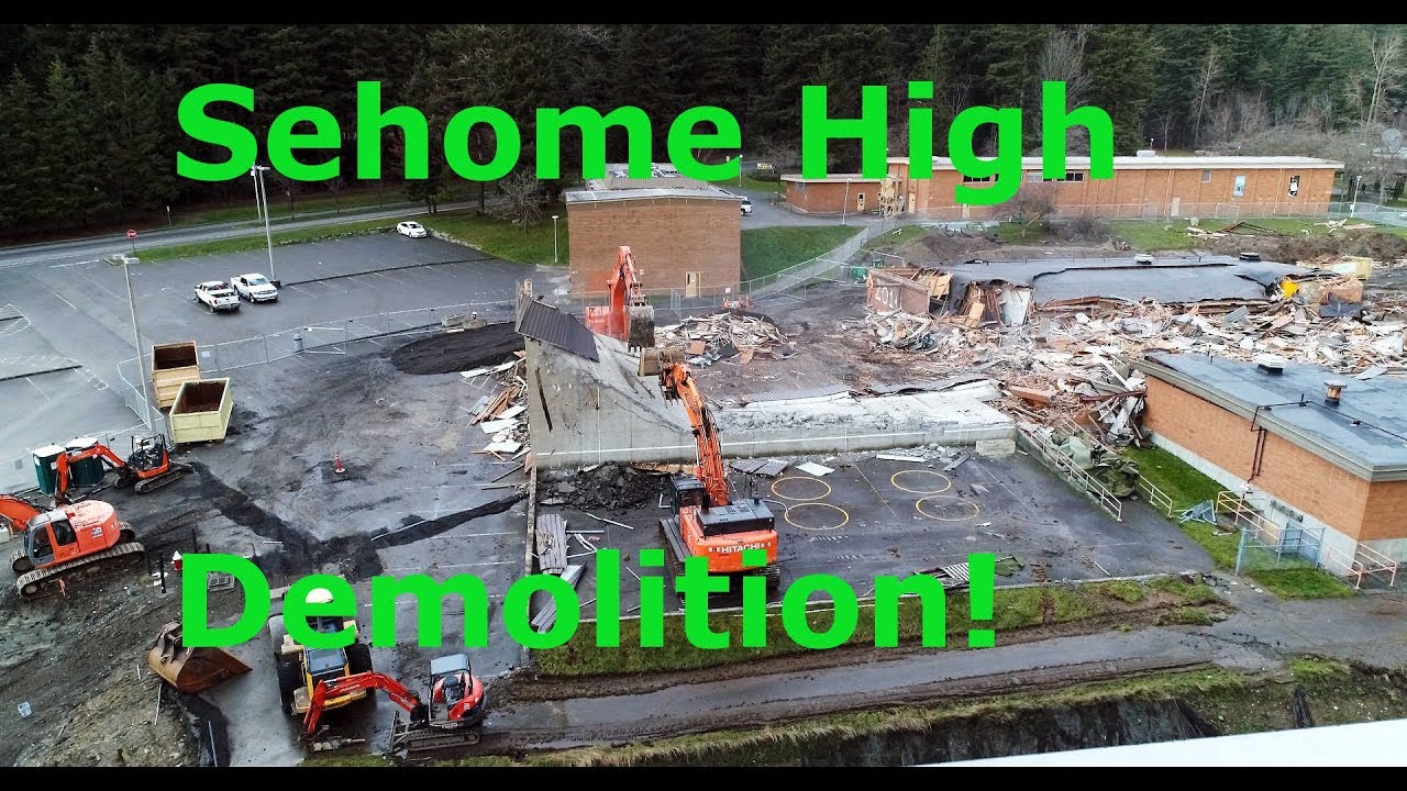 High School Demolition Drone View - YouTube
