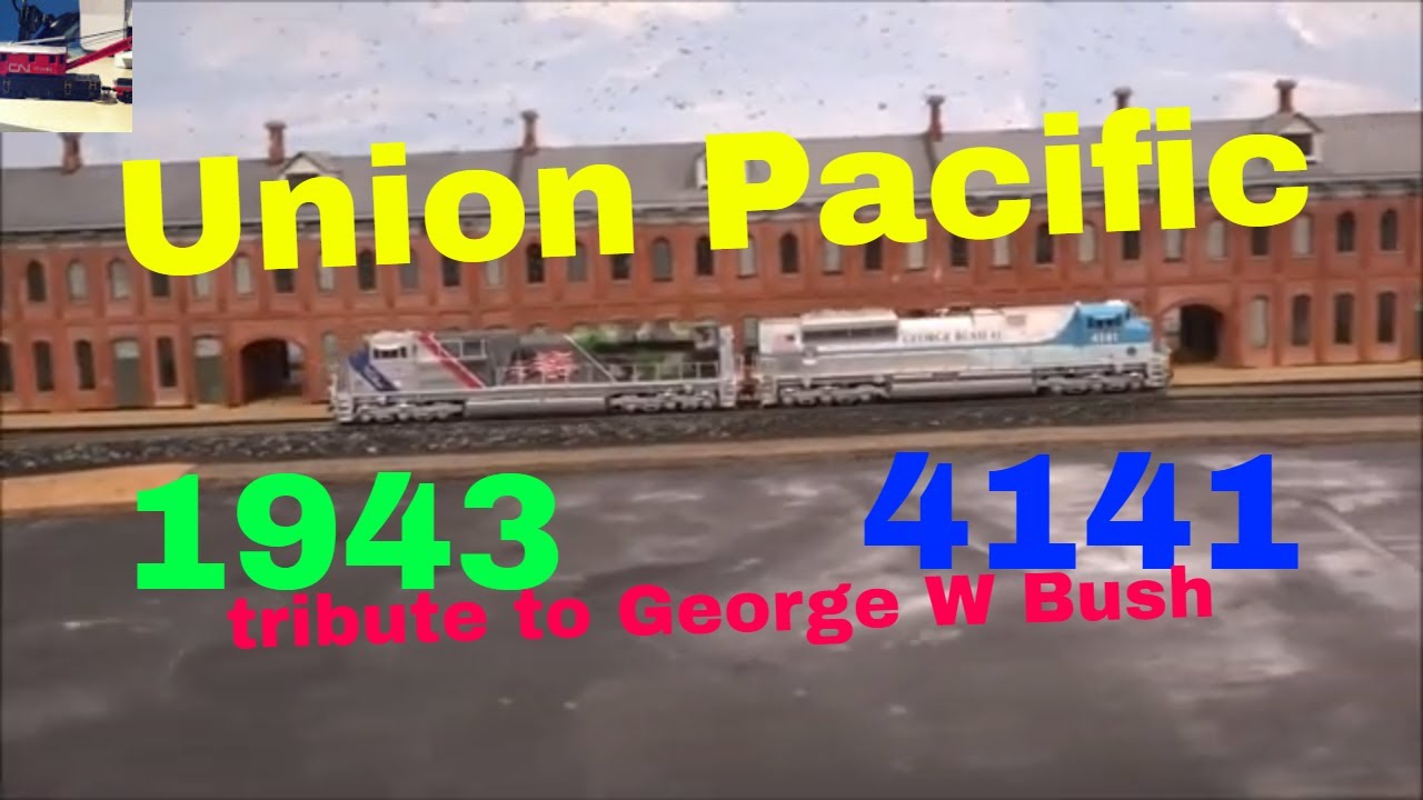 tribute train To George H W Bush, Union Pacific 4141 & 1943 - YouTube