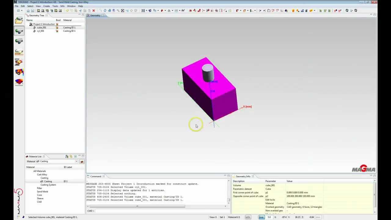 3- MAGMA 5.2 Tutorial: creating first geometry - YouTube