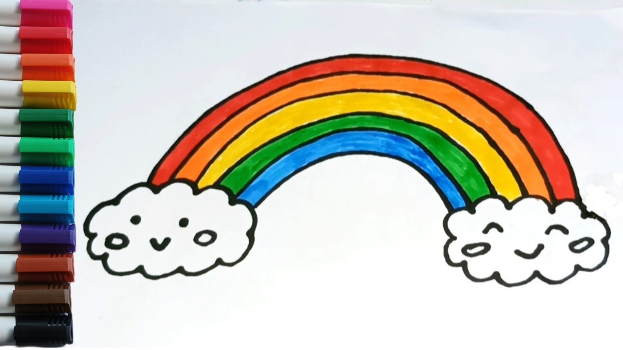 menggambar dan mewarnai pelangi untuk anak anak dan balita | pelangi ...