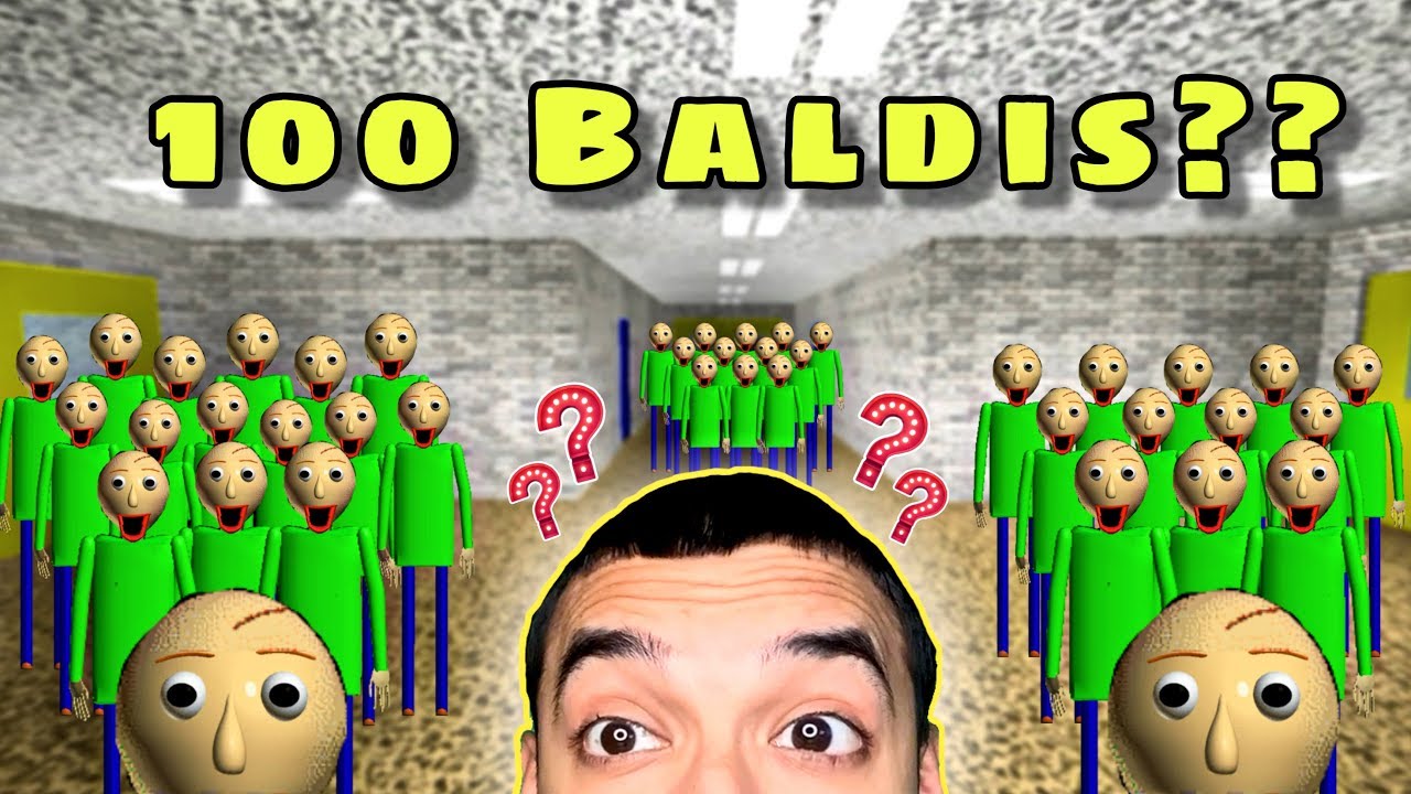 CORNERED BY 100 BALDIS?!?! | BALDI'S BASICS MODS - YouTube
