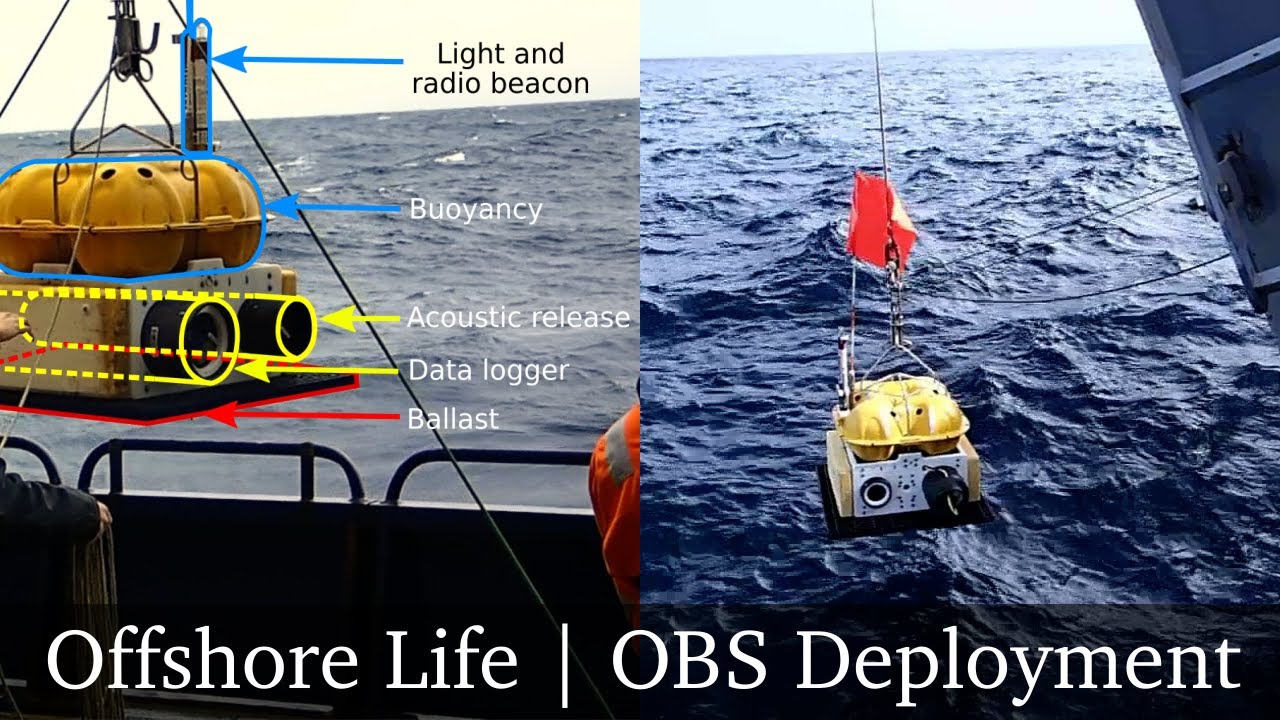 Deploying ocean bottom seismometers (nodes) in the Atlantic Ocean ...