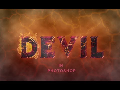 Photoshop Tutorial - Devil Text Effect in Photoshop - YouTube
