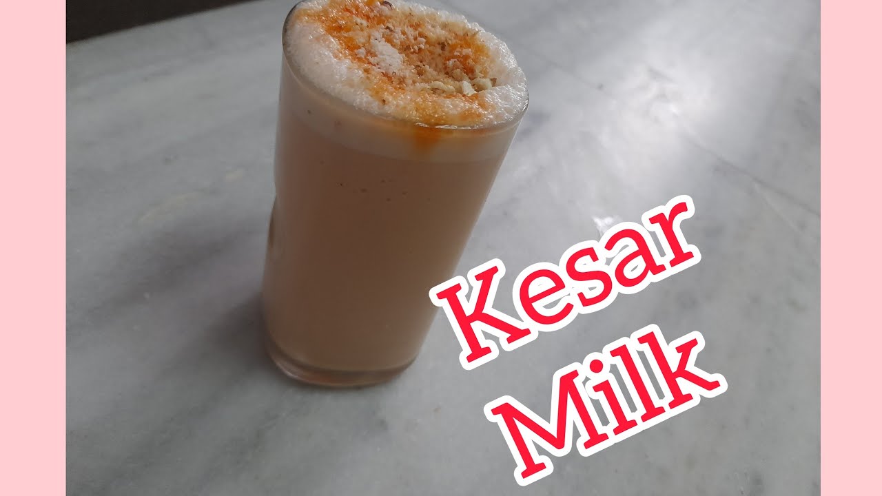 Tasty kesar milk 3 ingredients /Healthy milk shake recipe/mona mahipal ...