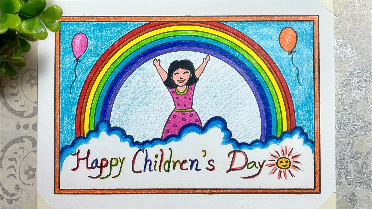 Children's Day Drawing Very Easy For Beginners || Children's Day ...