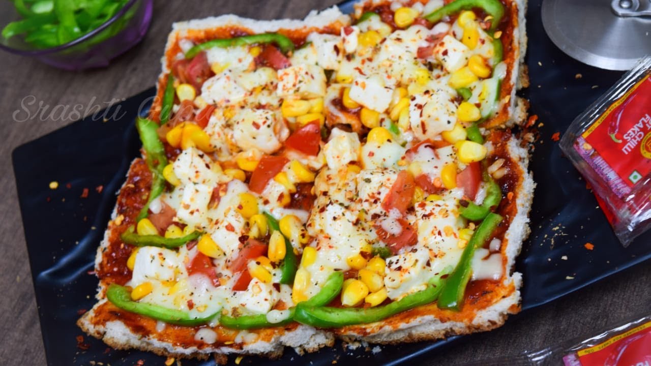 CHEESIEST DOUBLE DECKER BREAD PIZZA RECIPE... bread pizza recipe ...