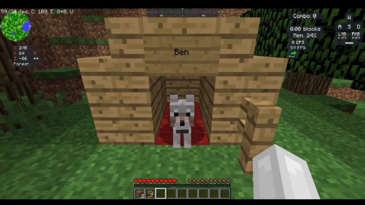 Minecraft - How to build a dog house (MY FIRST BUILDING TUTORIAL) - YouTube