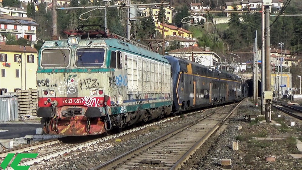 VERNIO, stazione di VERNIO: Treni in transito in DIRETTISSIMA! - YouTube