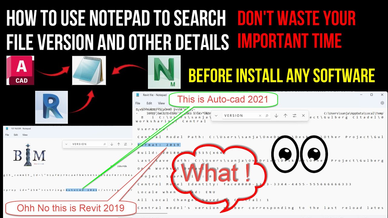 Ep-33 # How to use Notepad to search file version and other details ...