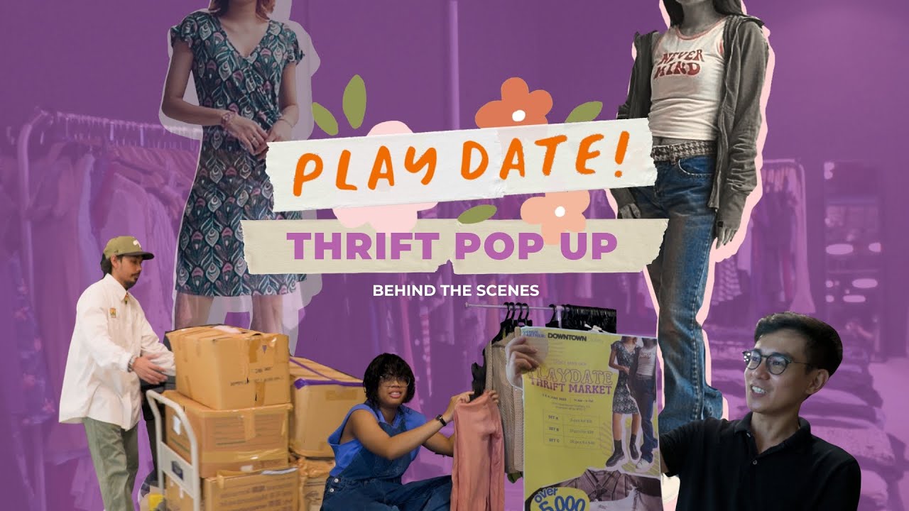 Pop-up thrift event behind the scene - YouTube
