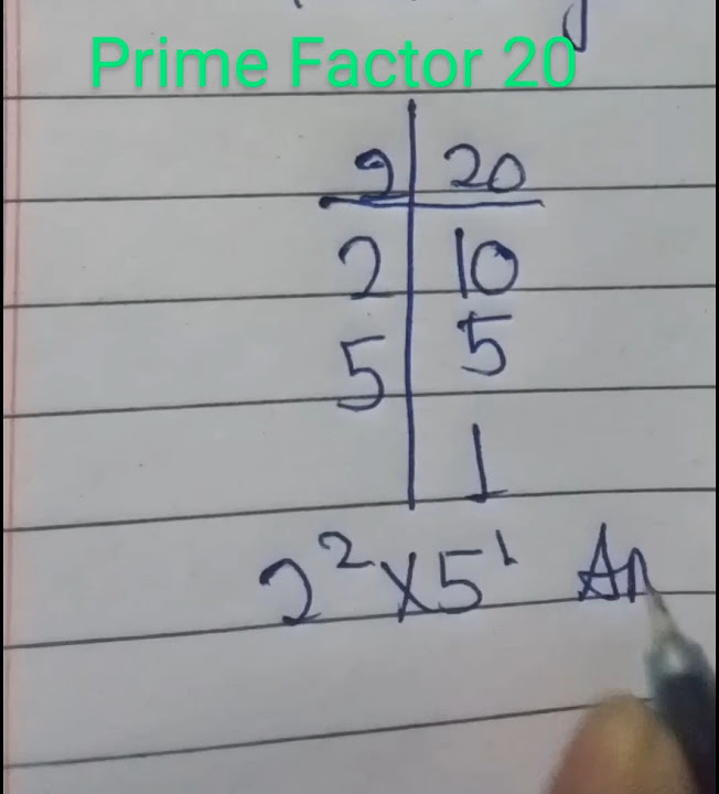 Find Prime Factor 20 #shorts #primefactor - YouTube
